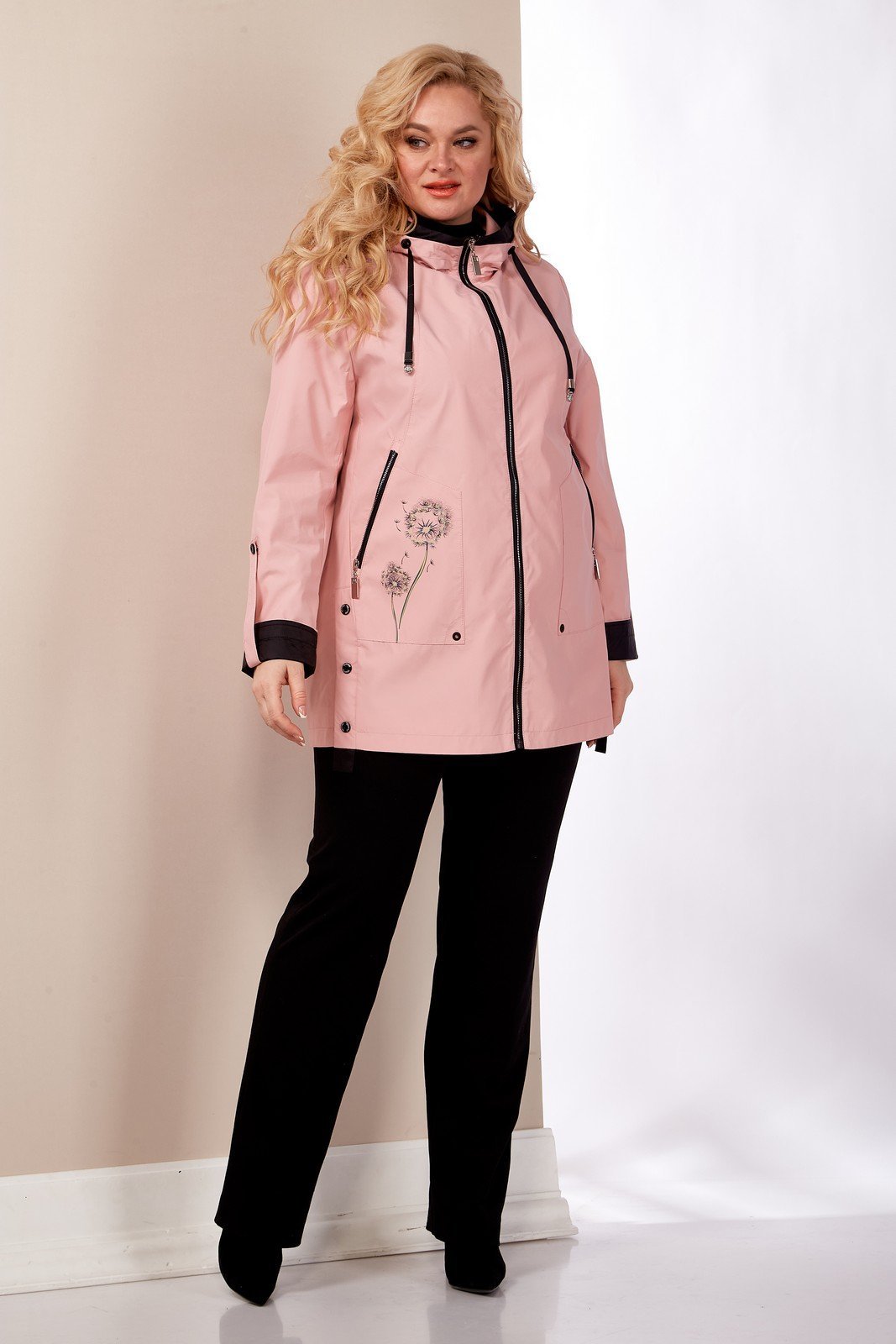 Куртка 2116 пудра Shetti купить в интернет магазине Велесмода